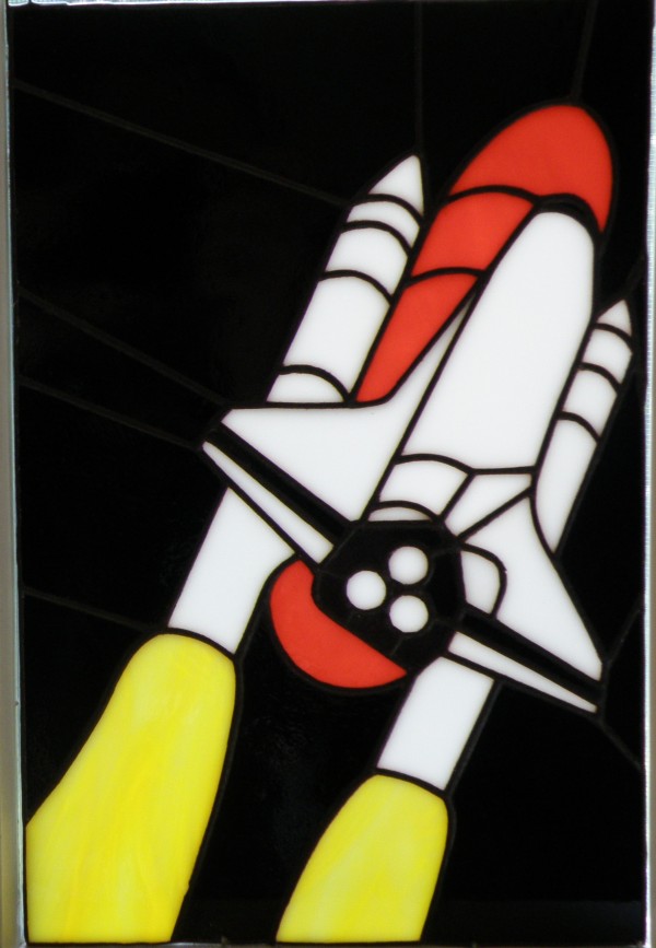 Space Shuttle Stained Glass Panel Large View